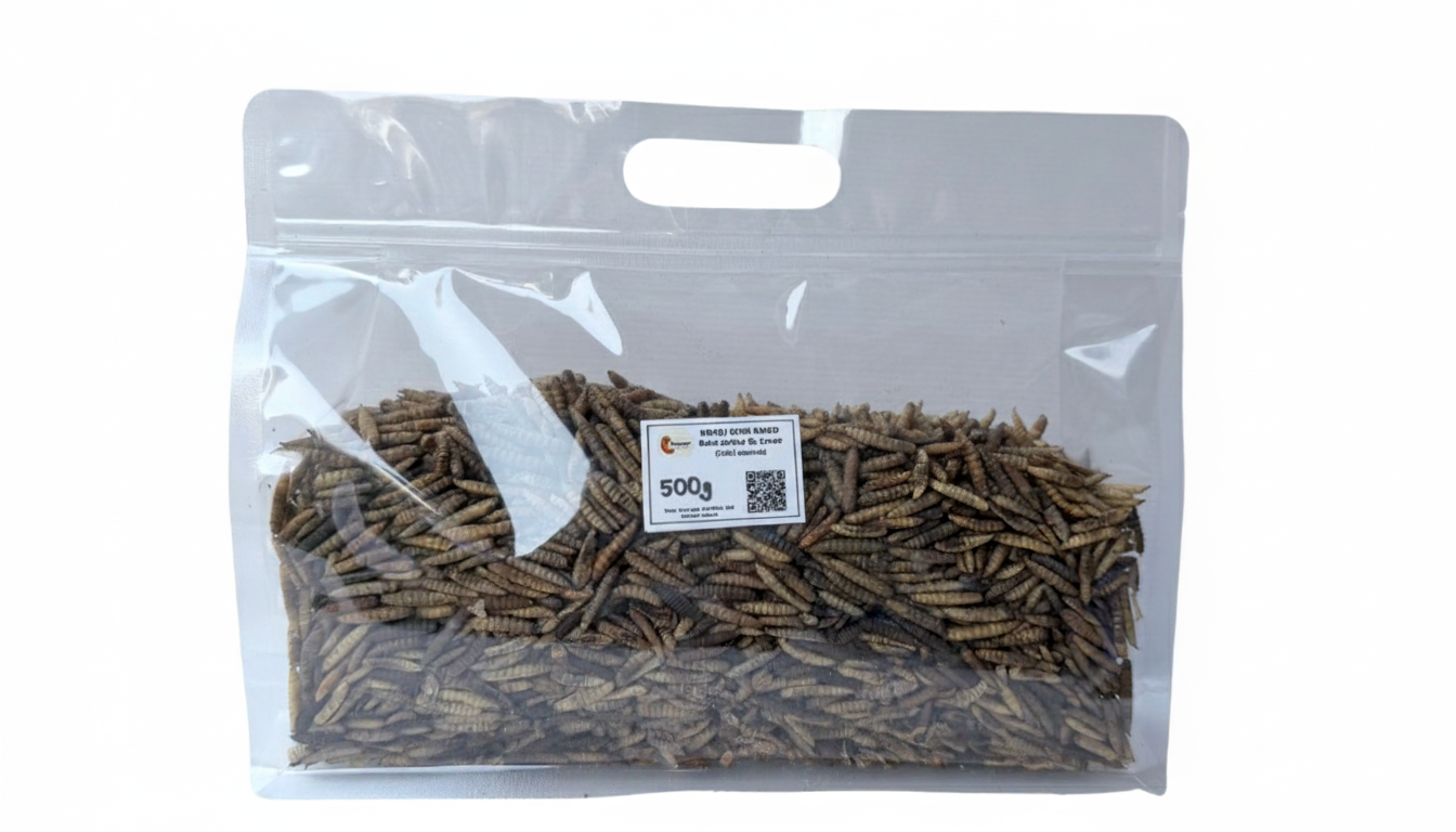 Dried Black Soldier Fly (BSF) Larvae 500g – Petamor